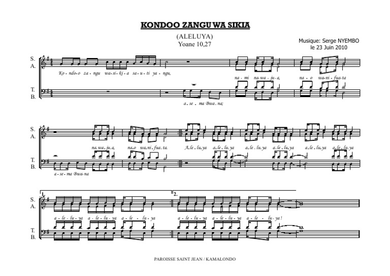 Kondoo Zangu Wa Sikia | PDF