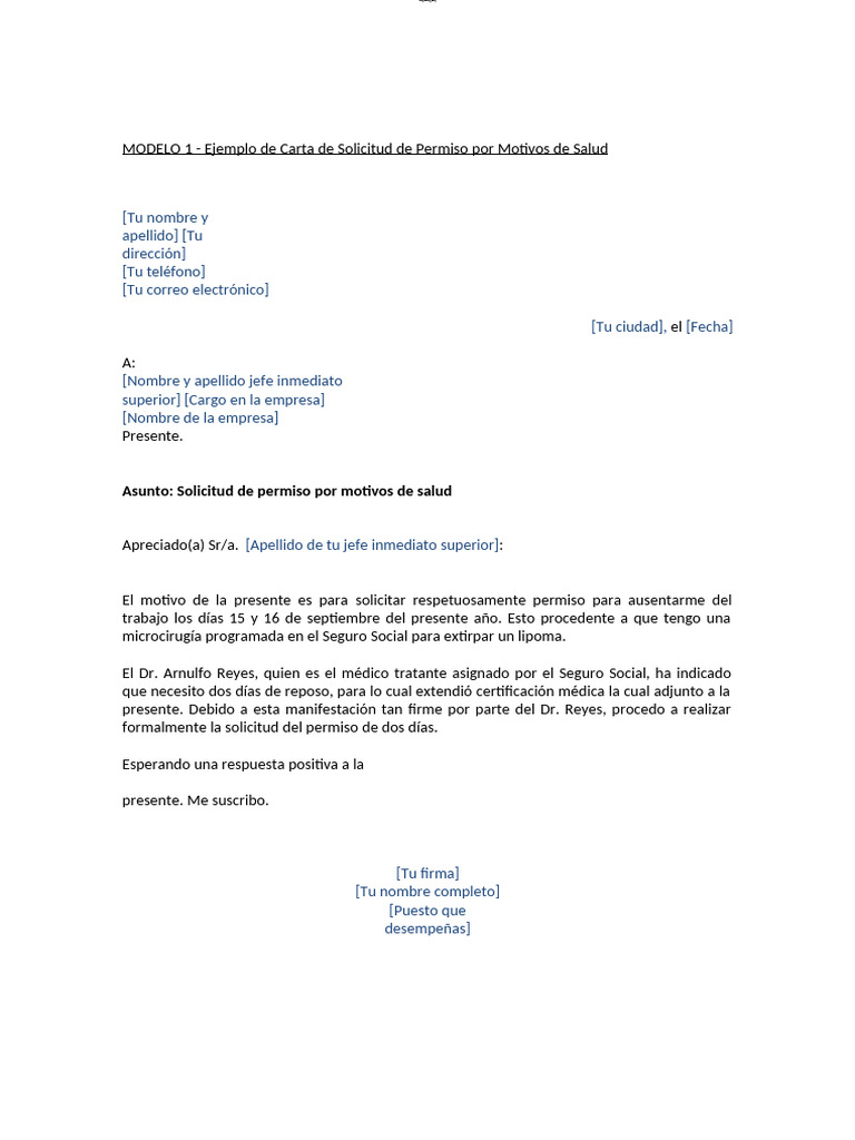 Modelos de Cartas de Permiso | PDF