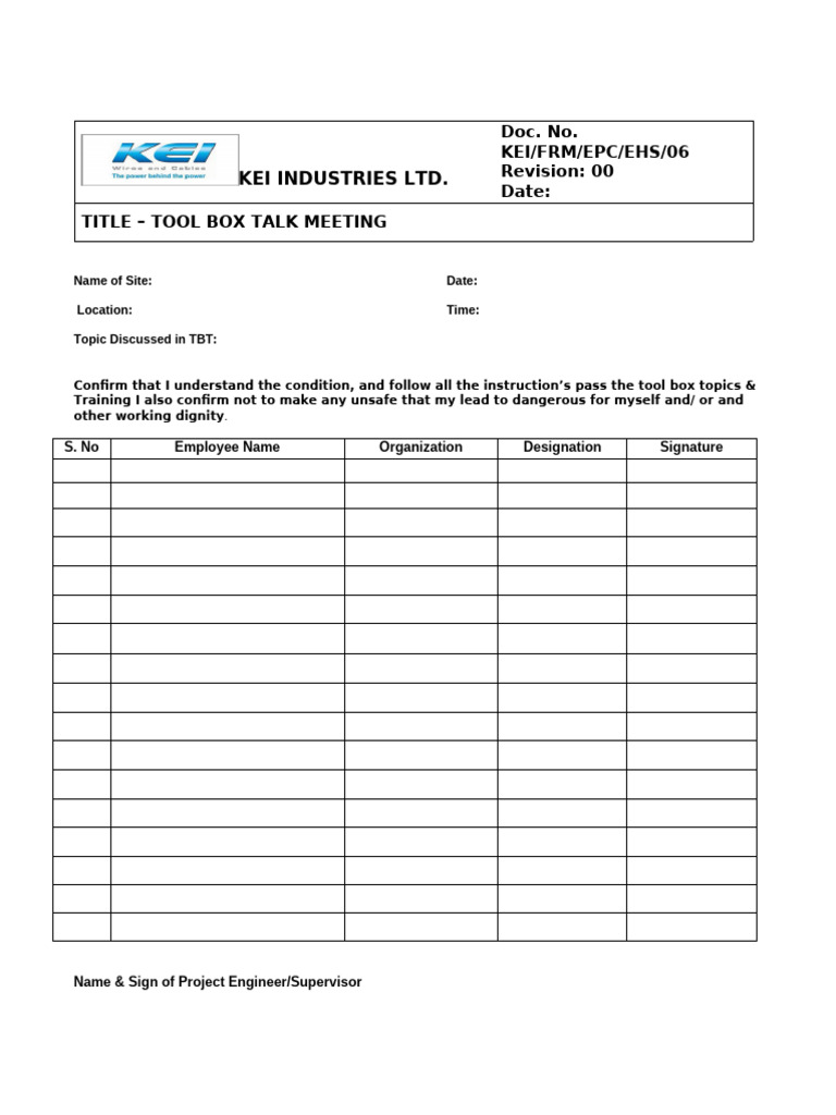 06-TBT Meeting Format | PDF