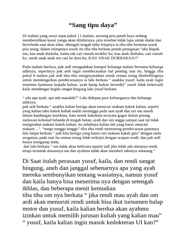 Dokumen (1) Sang Tipu Daya | PDF