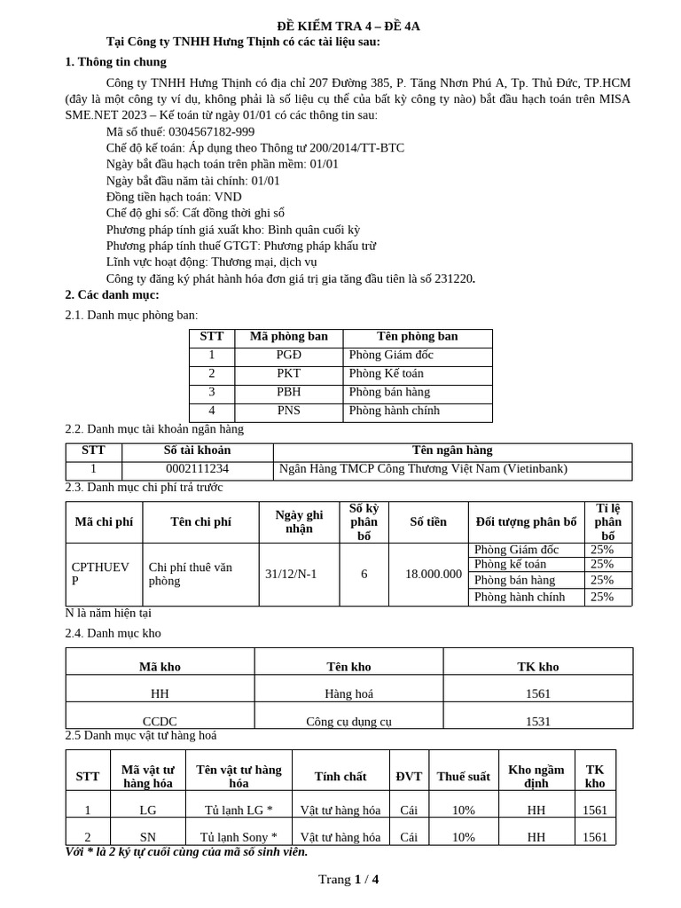 T4 - De2 - Ktra-A | PDF