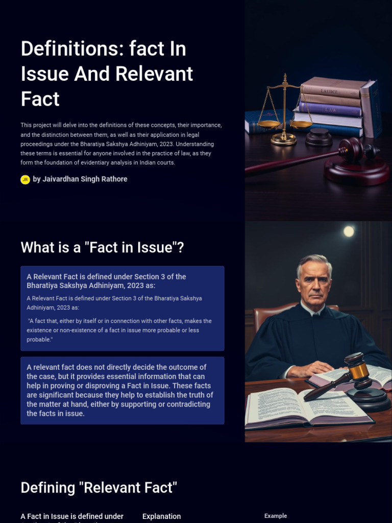 Definitions-fact-In-Issue-And-Re | PDF | Judiciaries | Common Law