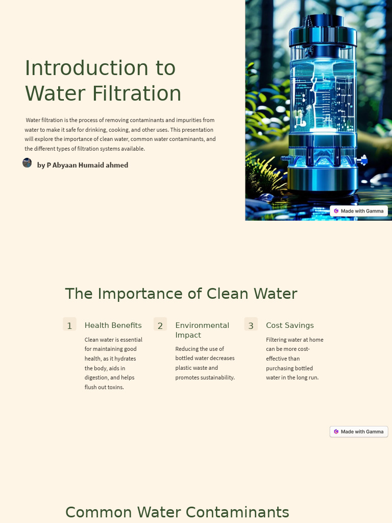 Introduction To Water Filtration 2 | PDF | Water Purification ...