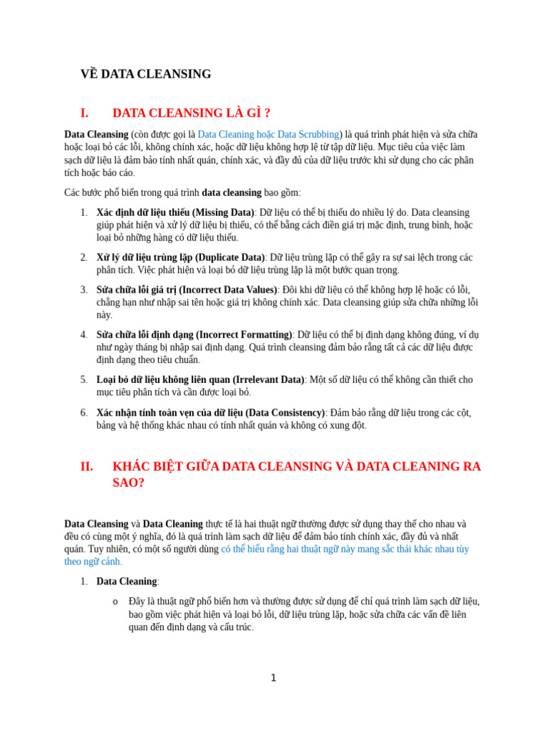 Data Cleansing | PDF