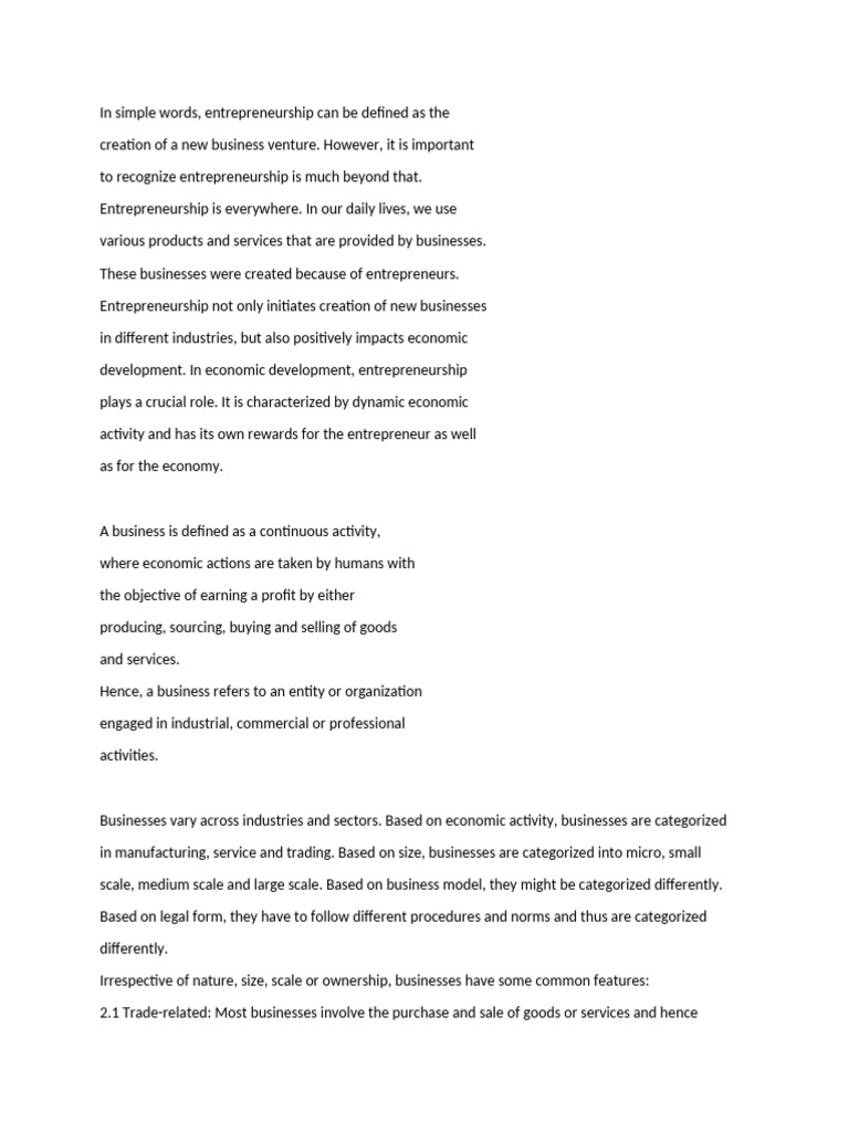 In simple words | PDF | Entrepreneurship | Goods