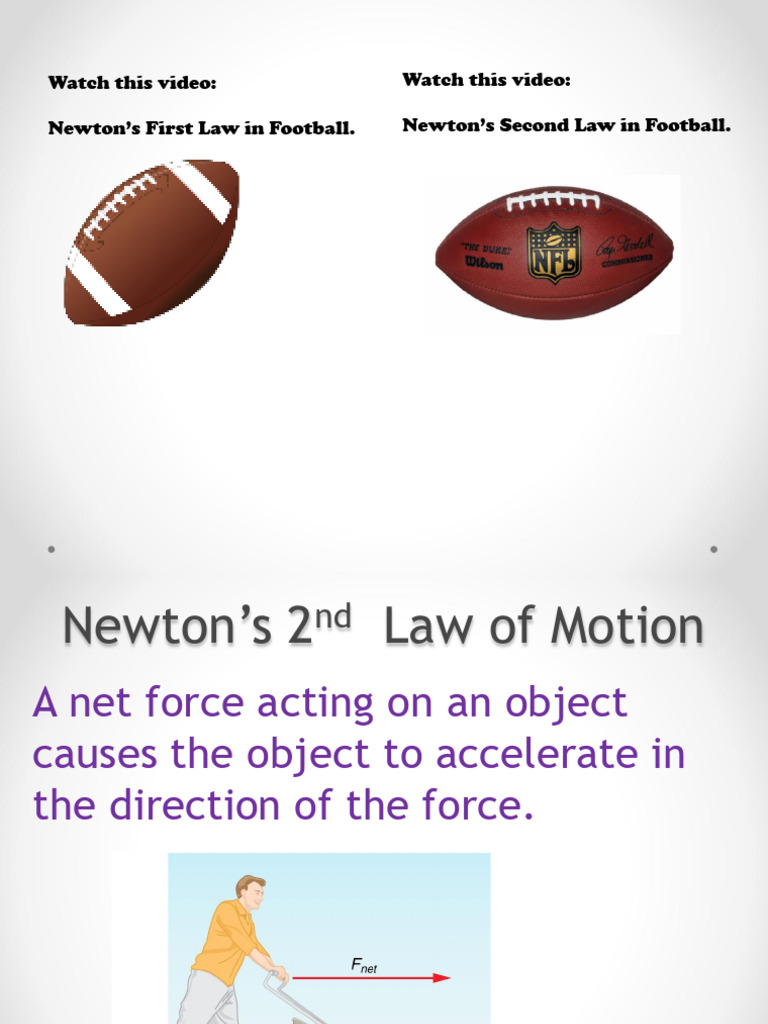 Newton's Second Law Slides OL 24-25 | PDF | Force | Mass
