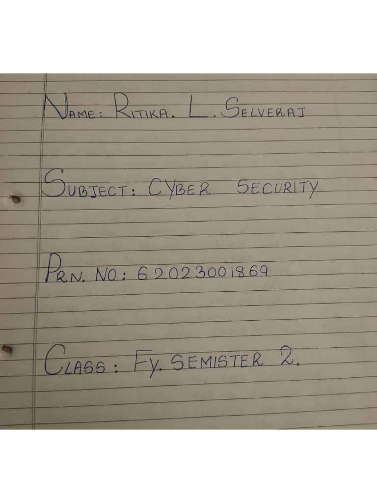 Cyber security Assignment 1 | PDF