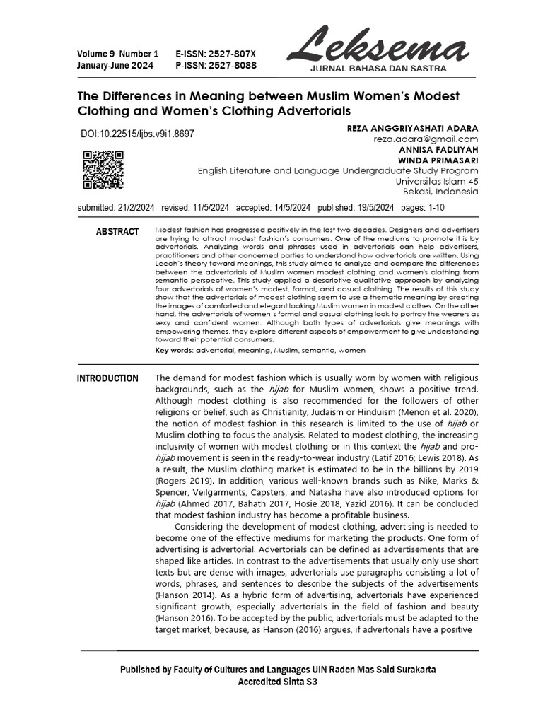 Adara G2 | PDF | Semantics | Modesty