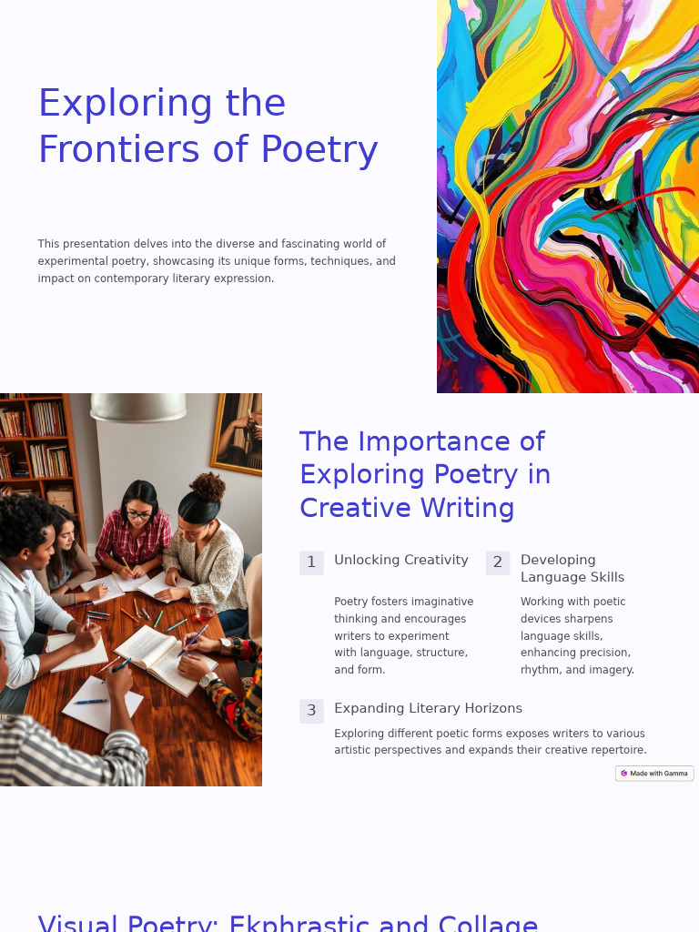 Exploring Experimental Poetry Forms | PDF | Poetry | Multilingualism