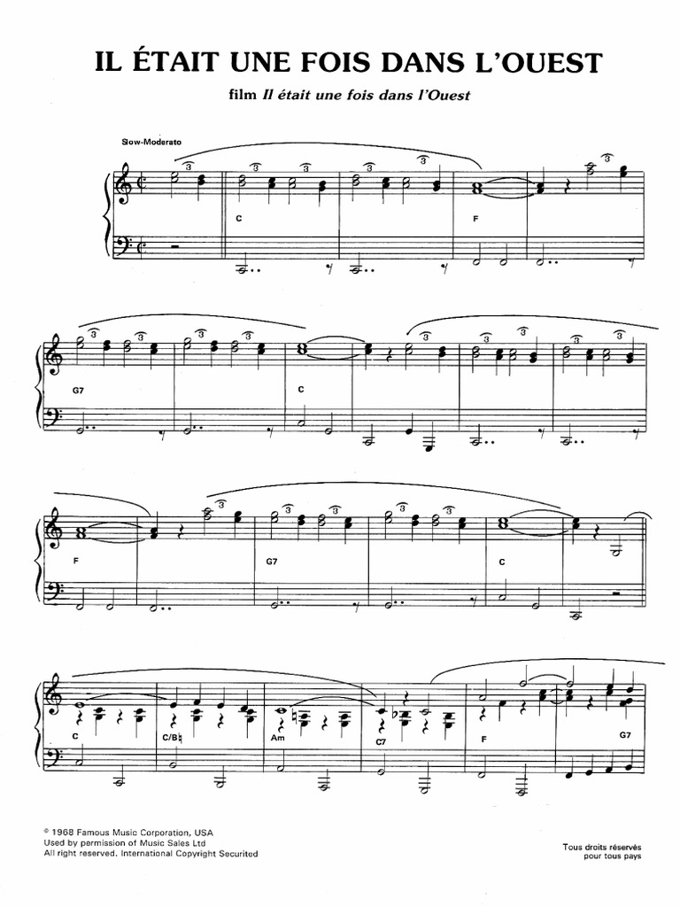 Il etait une fois dans l'ouest - Morricone | PDF
