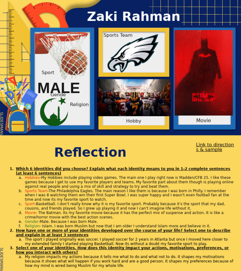 Backpack Reflection | PDF