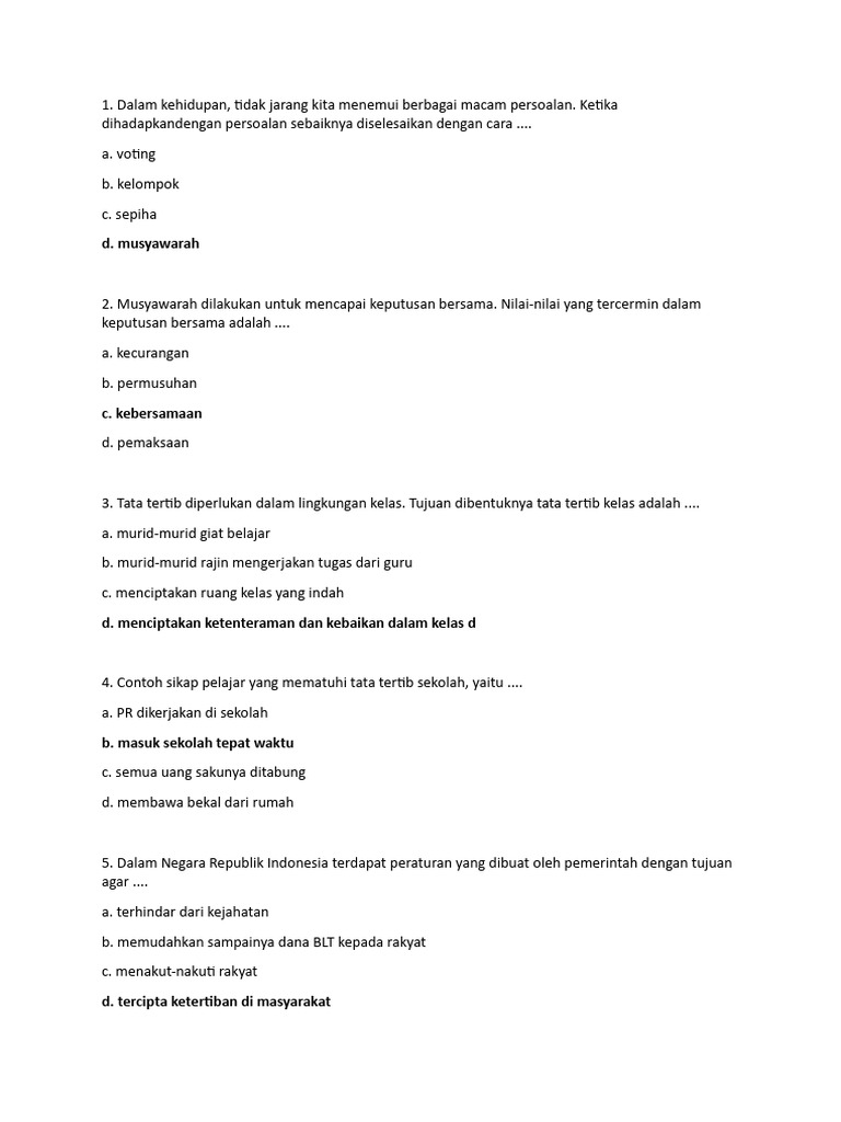 PH PKN Bab 4 Kelas 6 | PDF