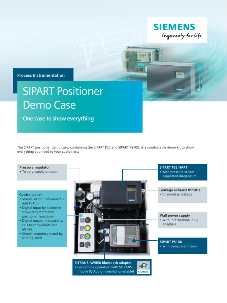 SIPART Positioner Demo Case Overview | PDF | Power Supply | Equipment