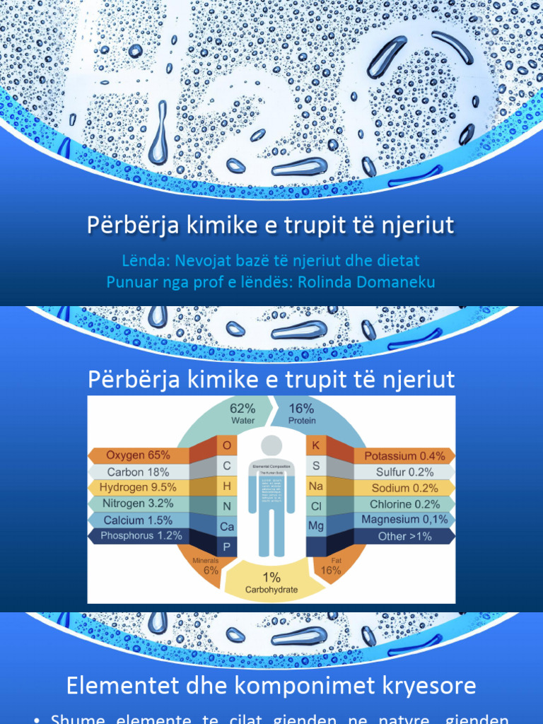 Perberja Kimike e Trupit Te Njeriut | PDF