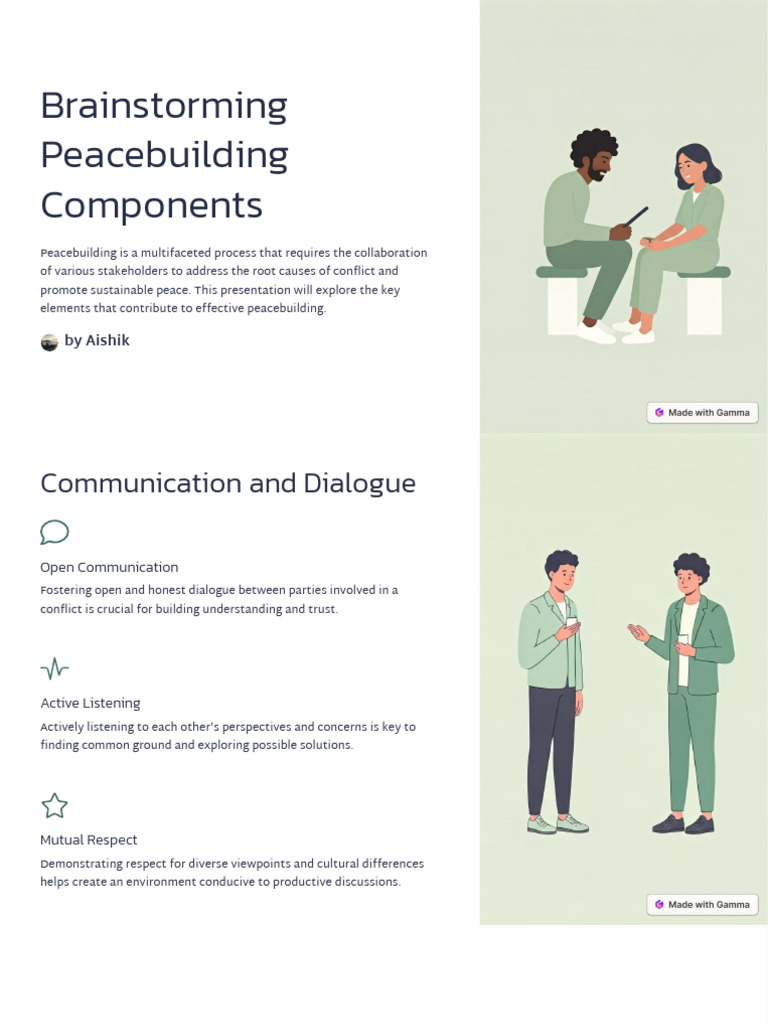 Key Components of Effective Peacebuilding | PDF | Peacebuilding ...