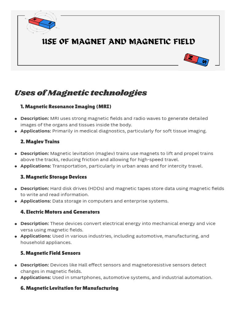MAGNET AND MAGNETIC FIELD | PDF | Magnetic Field | Magnetism