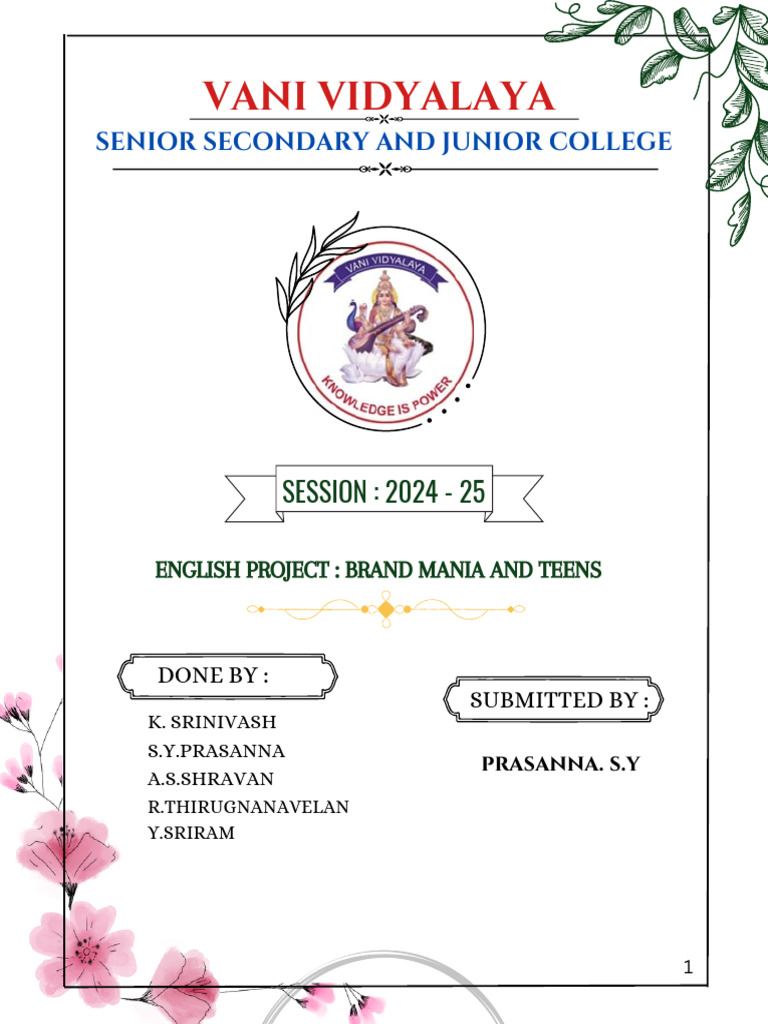 English Project Brand Mania and Teens | PDF | Brand | Adolescence