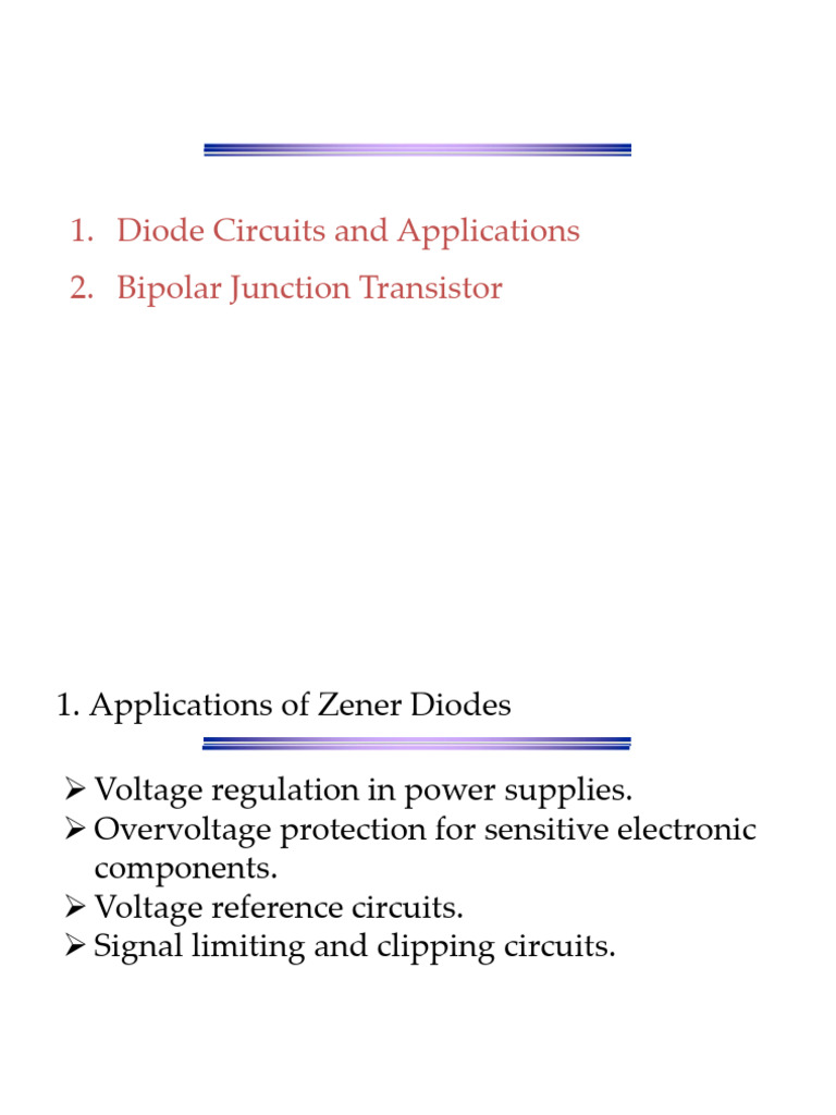 ECE 321-Week 3 | PDF | Bipolar Junction Transistor | Electrical Network