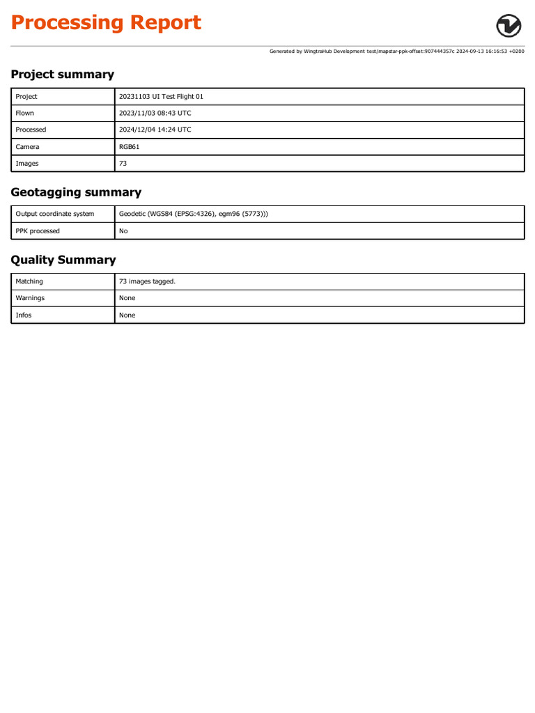 UI Test Flight 01 Report | PDF