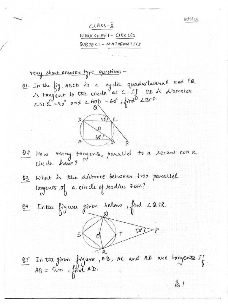class-10-maths-circles | PDF