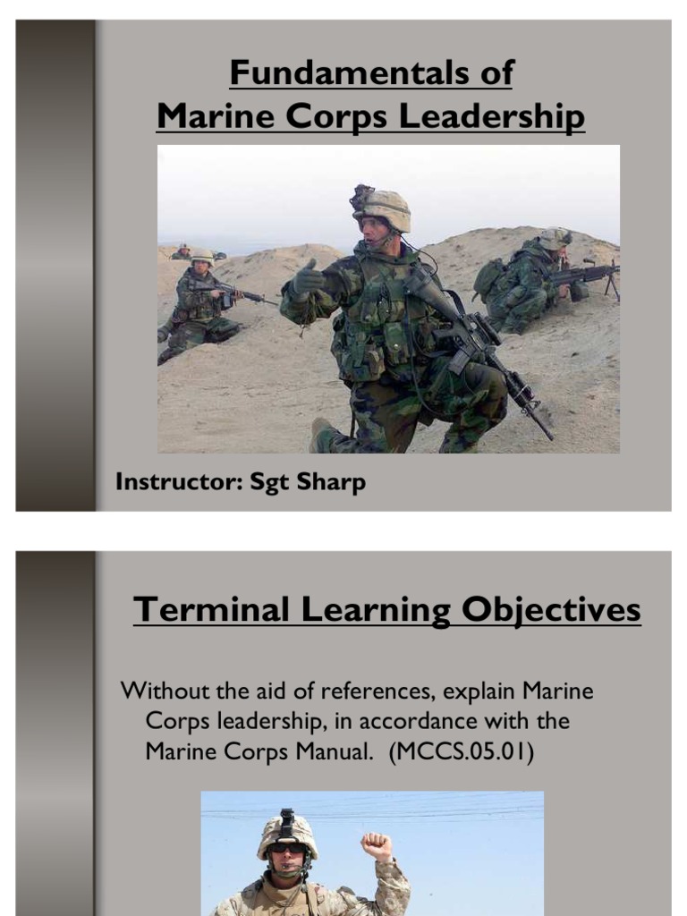 Marine Corps Leadership Principles Guide | PDF | Reconnaissance ...
