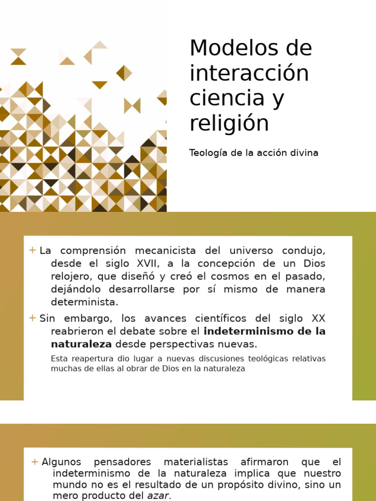 Modelos de Interacción Ciencia y Religión - Teología de La Acción Divina | PDF | Causalidad | Dios