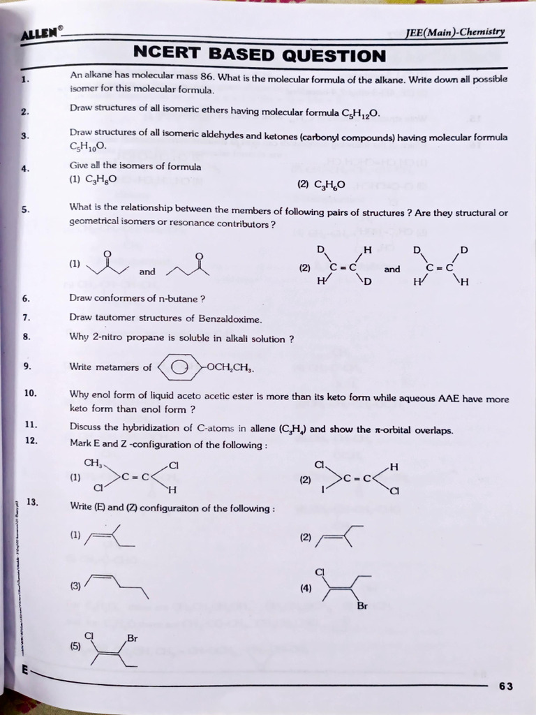 Allen Chemistry (Main) | PDF