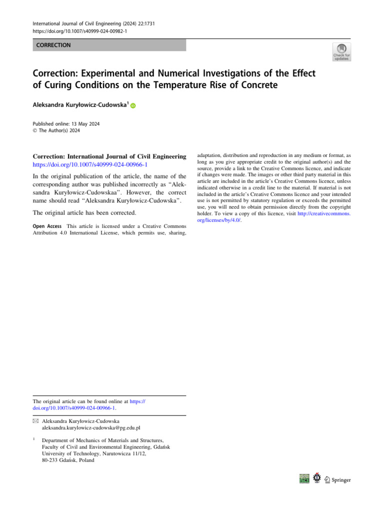 Effect of Curing Conditions On The Temperature Rise of Concrete | PDF ...