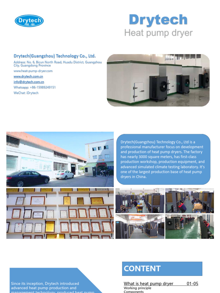 Drytech (Guangzhou) Technology Co., Ltd. - 更新工程图片 | PDF | Clothes Dryer | Heat Pump