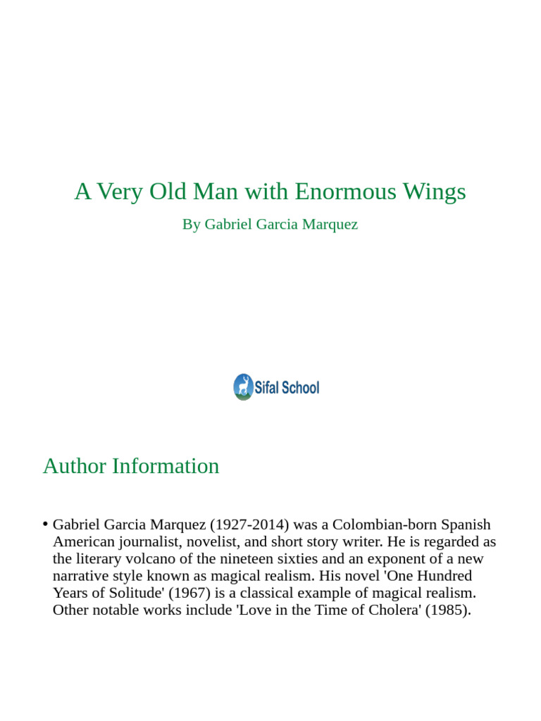 Magical Realism in Marquez's Old Man Story | PDF