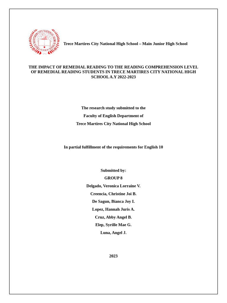 Research Draft Title Proposal 1 1 1 | PDF | Reading Comprehension | Fluency