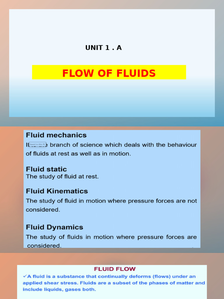 UNIT- 1A | PDF | Fluid Dynamics | Pressure