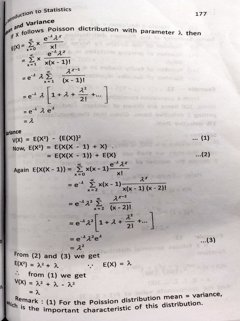 Poisson Distribution Guide | PDF | Variance | Poisson Distribution