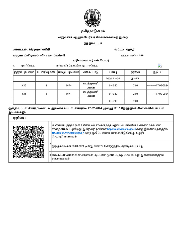 Gopanapalli Home Patta | PDF