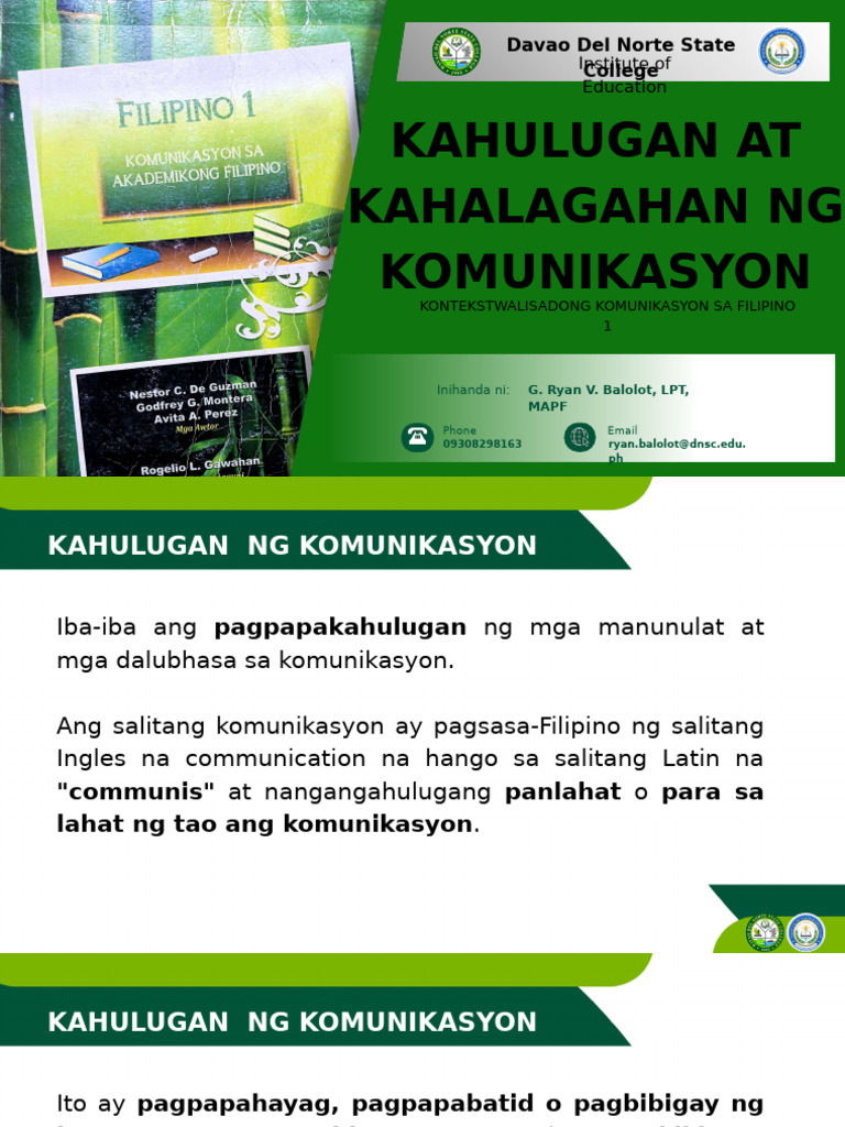 KomFil 1 Modyul 2 Aralin 5 A | PDF