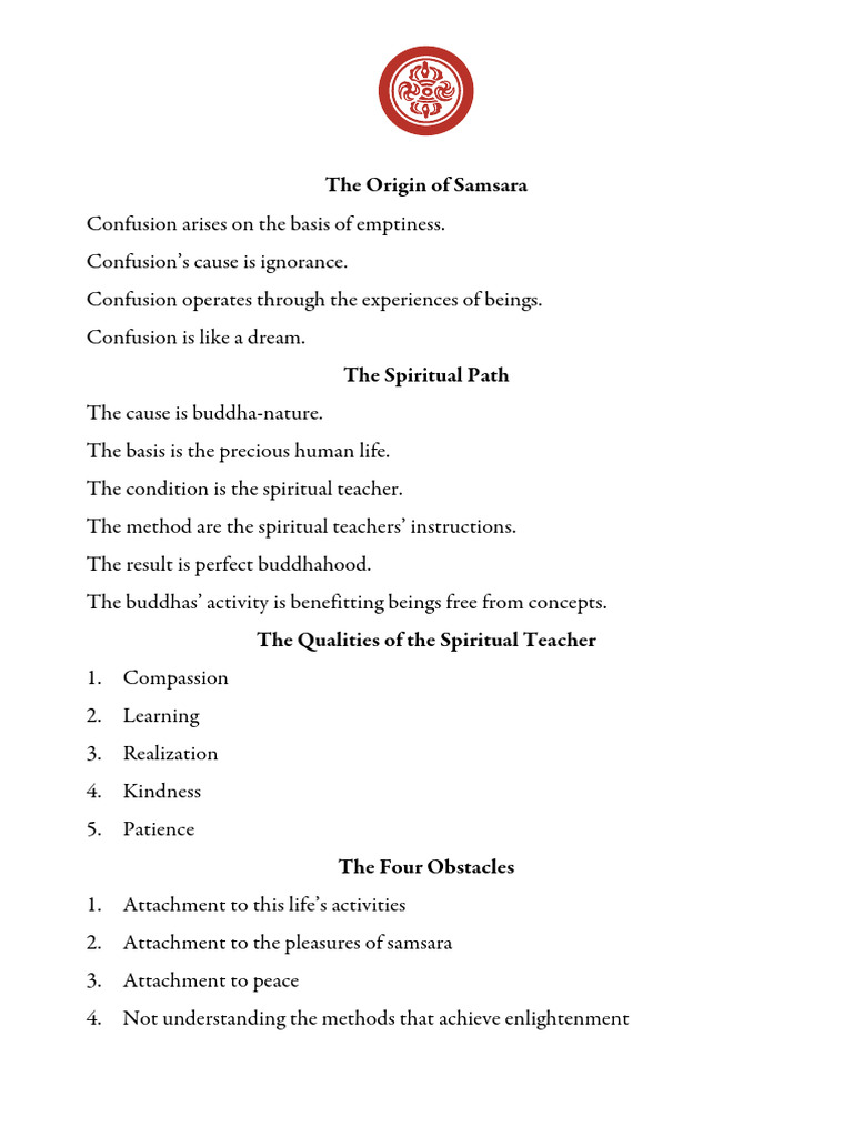 The Path to Enlightenment Guide | PDF