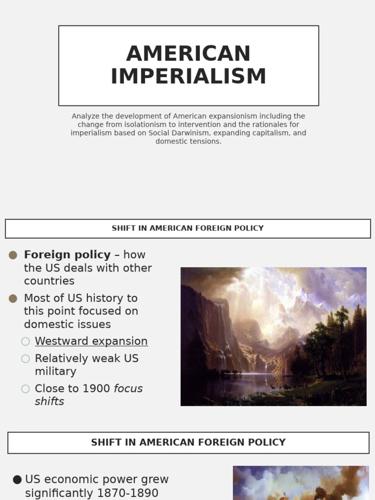 American Imperialism: From Isolationism to Power | PDF | Imperialism ...