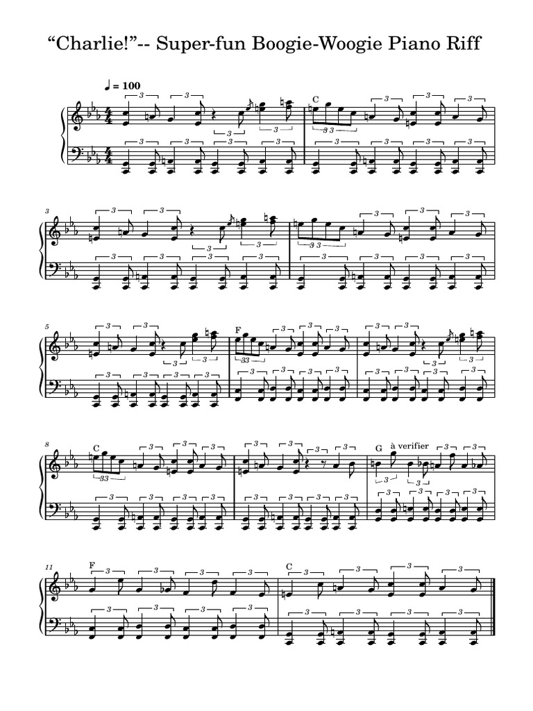 Fun Boogie-Woogie Piano Riff | PDF | Musical Subgenres | North American ...