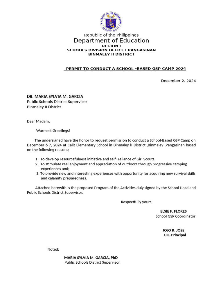 Final 2 Day School Based GSP Camp 2 | PDF