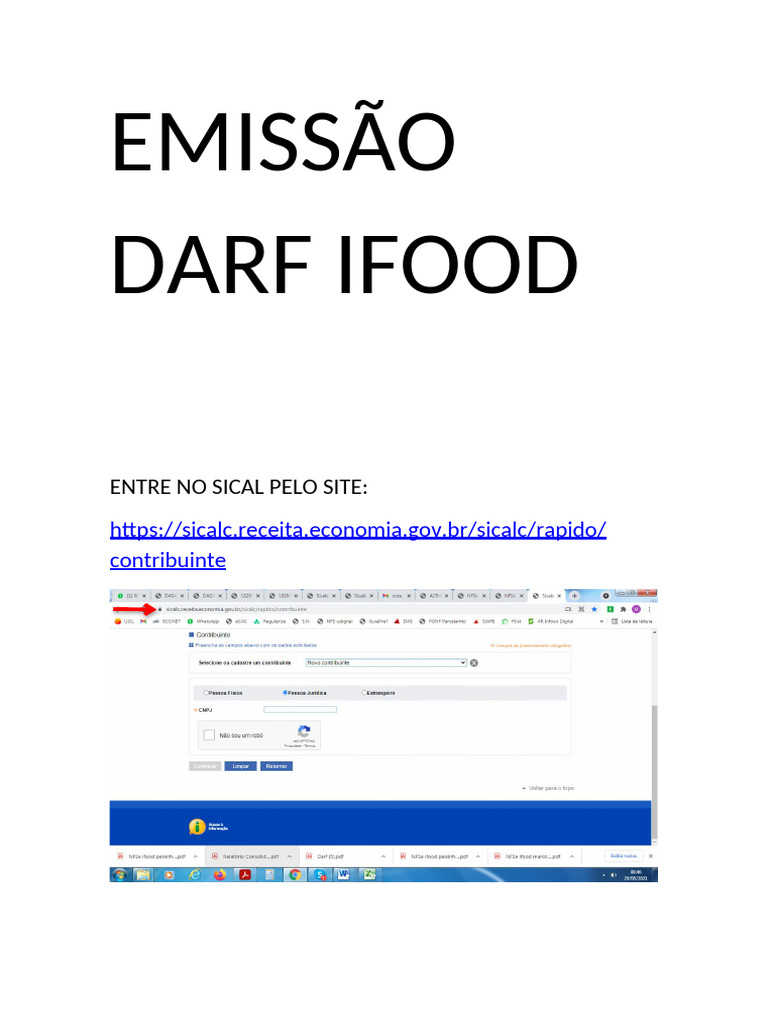 Emissão Darf Ifood | PDF