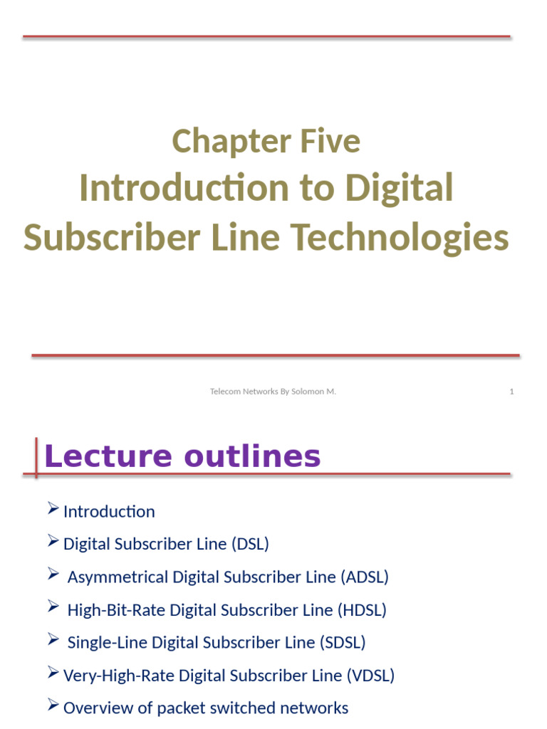 Chapter Five | PDF | Digital Subscriber Line | Computer Network