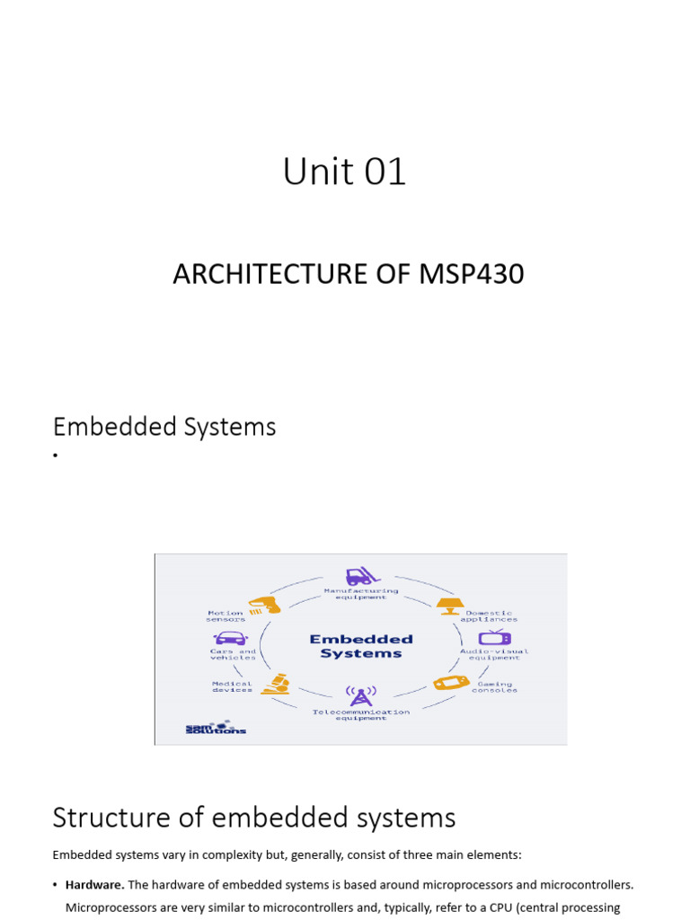 Unit 01 | PDF | Embedded System | Microcontroller