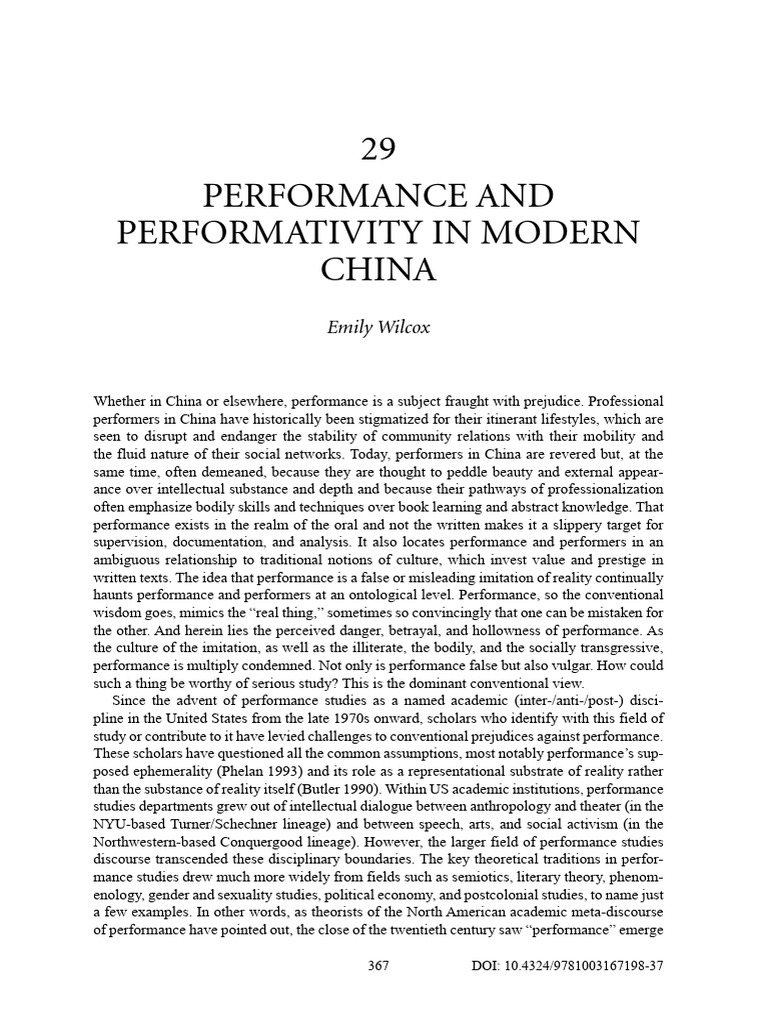 Wilcox -Performance and Performativity in Modern China- In Yingjin ...