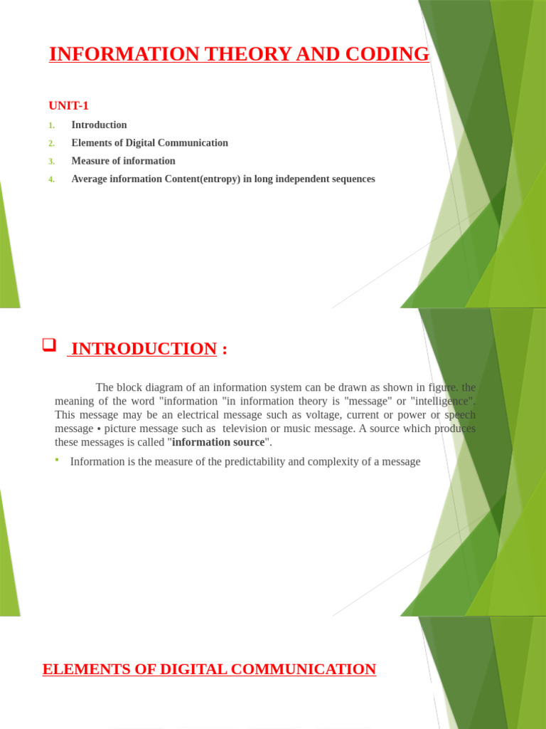 Itc Class1 | PDF | Information | Mathematics