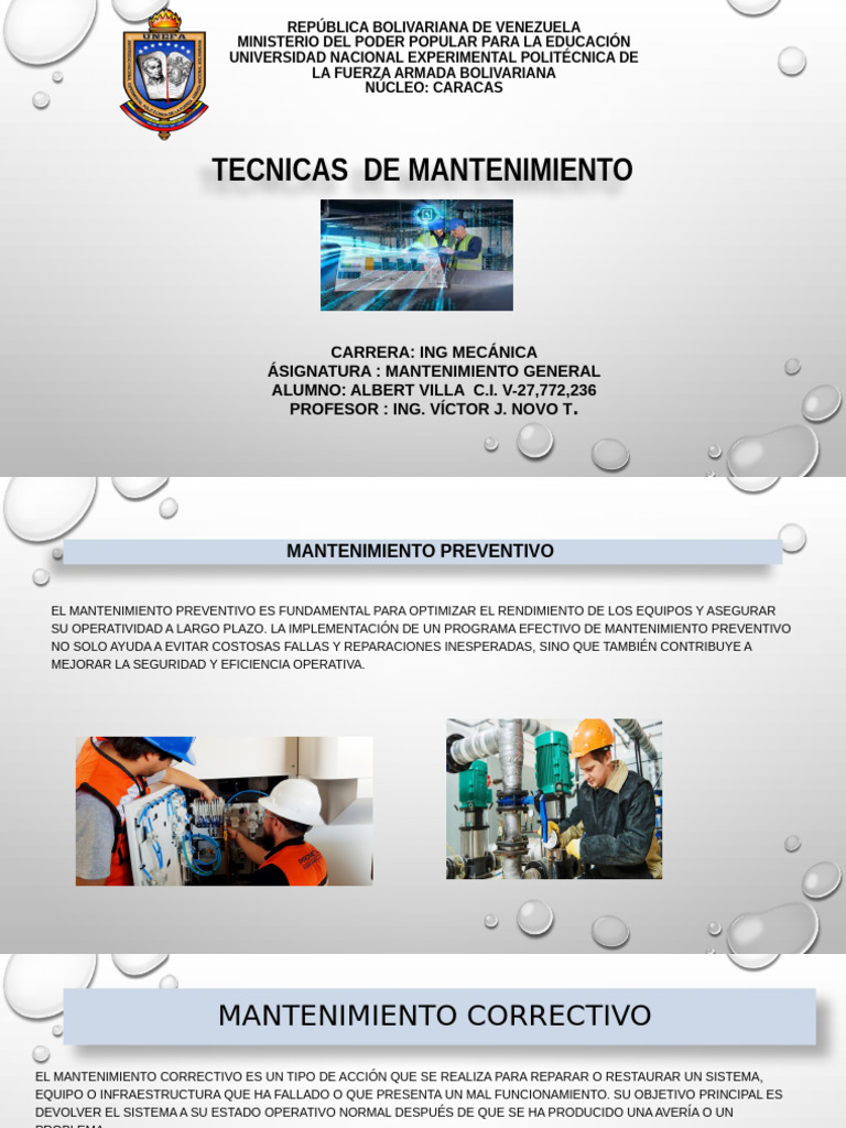 Tecnicas de Mantenimiento | PDF | Ingeniería de confiabilidad