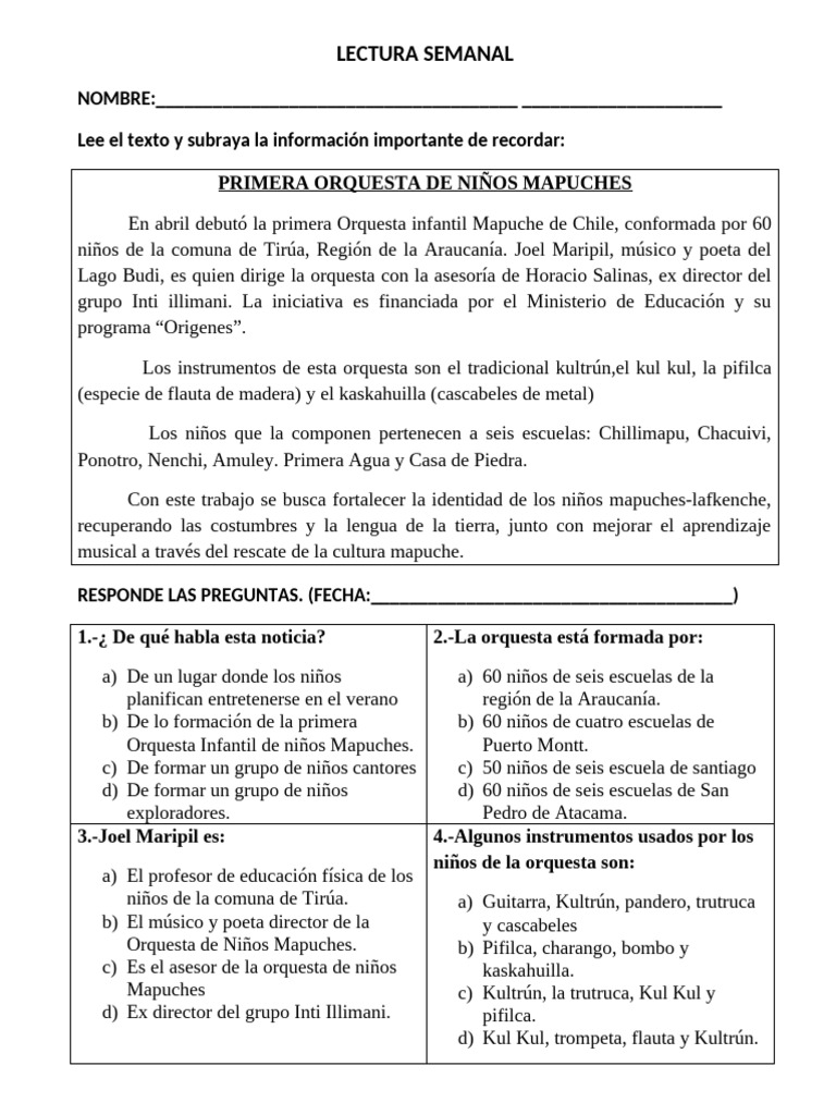 Comprension Lectora 3ro y 4to | PDF