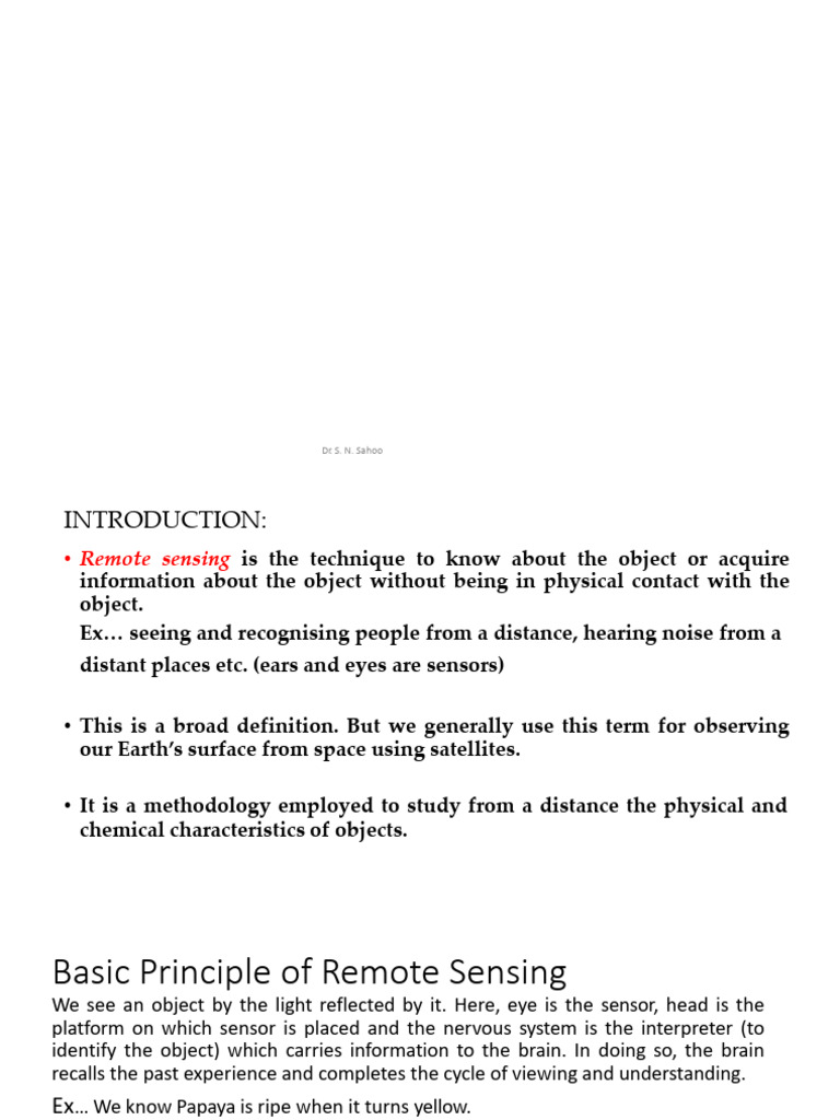 Applications of Remote Sensing and GIS | PDF | Remote Sensing | Electromagnetic Radiation