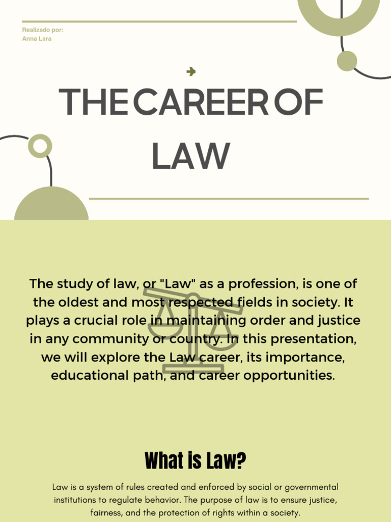 Exploring a Career in Law | PDF