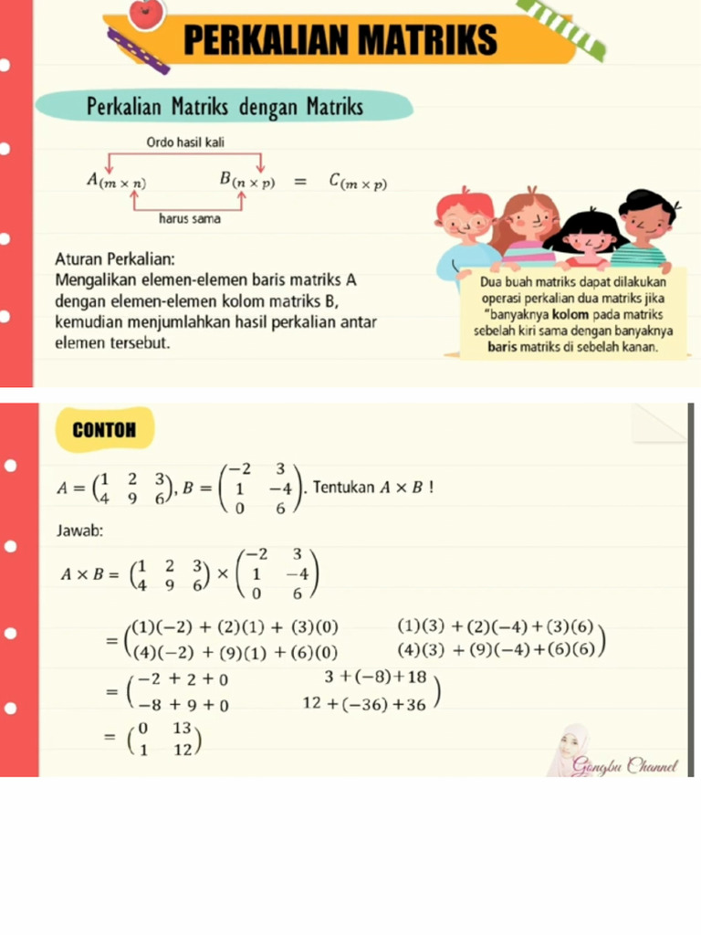 Perkalian Matriks Dengan Matriks - 20241119 - 142028 - 0000 | PDF