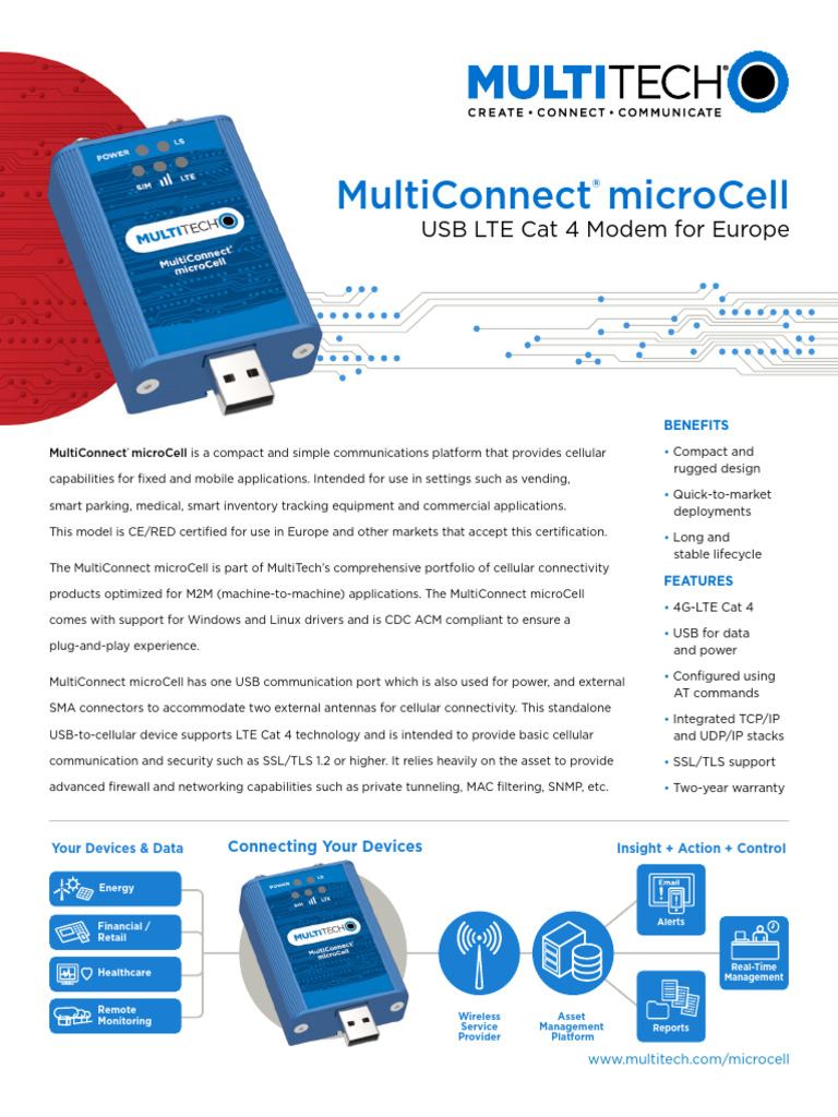 MultiTech DataSheet 86002225 | PDF | Lte (Telecommunication) | Service Industries